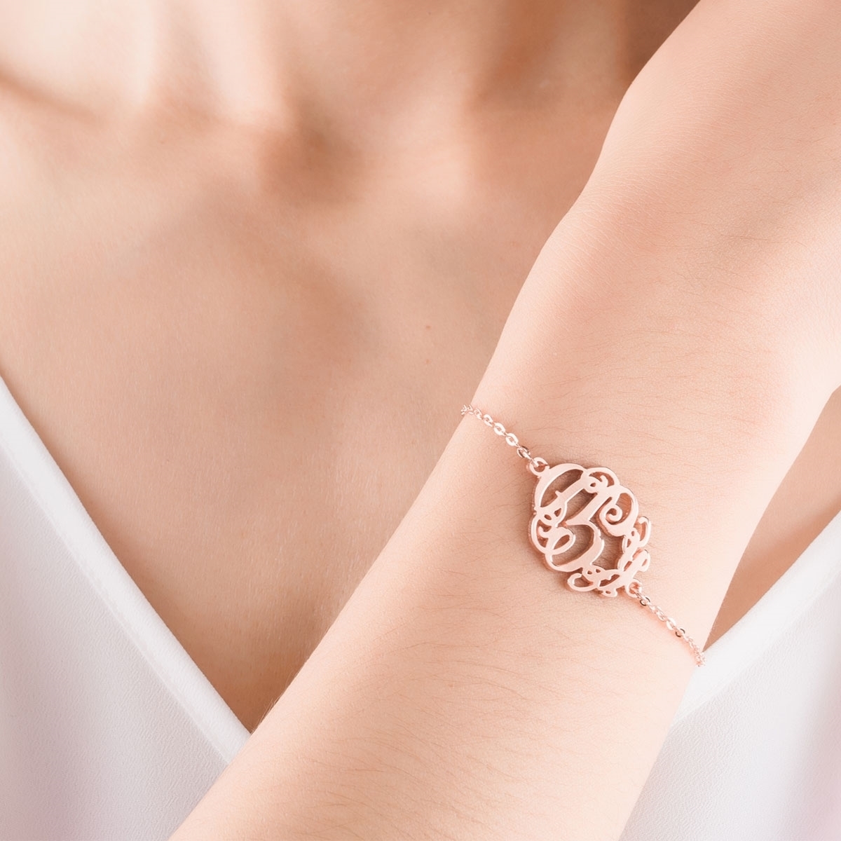 925 Sterling Silver Bracelet - Customize with Your Initials ...